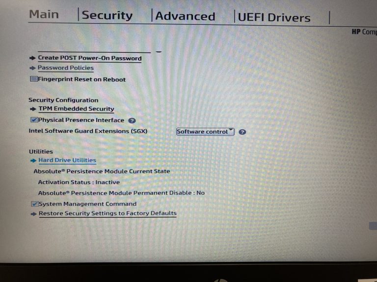 【HP】the hard drive’s security state cannot be changed. Cycle power to ...